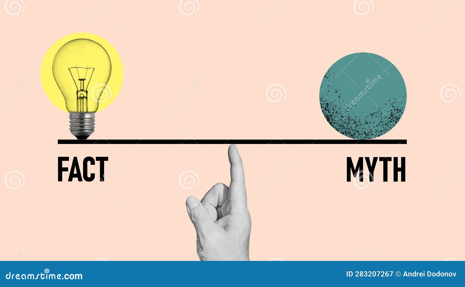 Fact And Myth Concept Is Shown Using The Text Stock Image Image Of