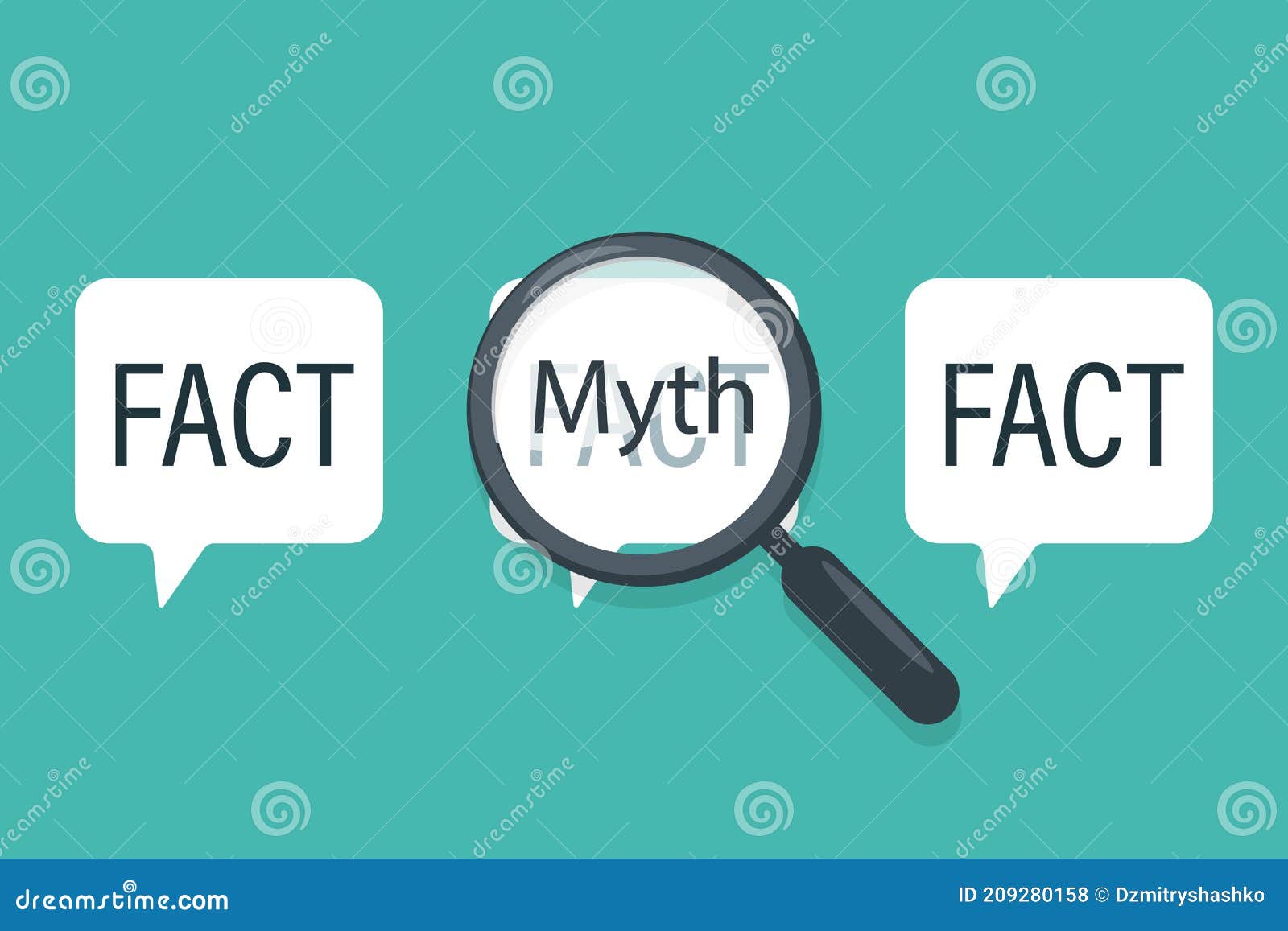 Fact Myth Puzzle Shows Facts Or Mythology Stock Photography ...