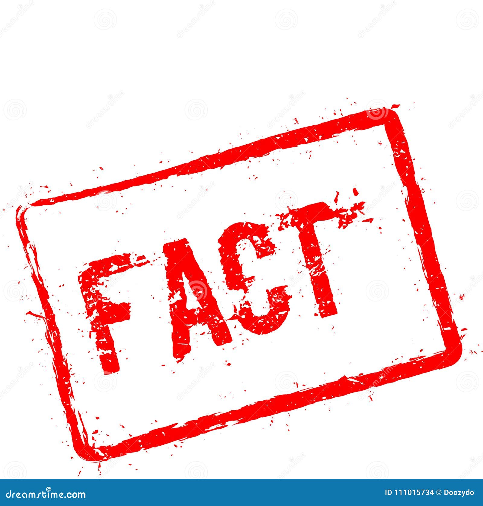 Fact Red Rubber Stamp Isolated on White. Stock Vector - Illustration of ...