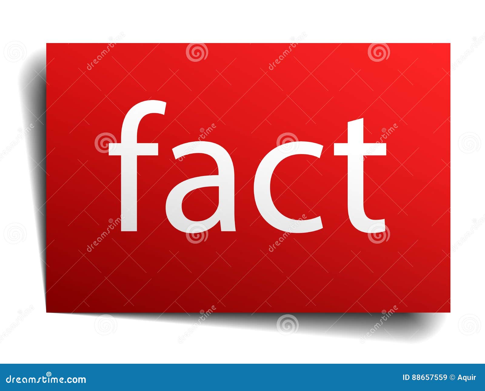 Fact Red Square Paper Sign on White Stock Vector - Illustration of ...