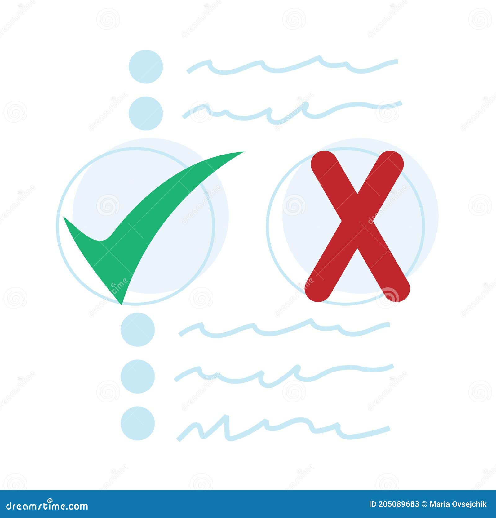 Fact Search Concept With Asian Female Character True Vs False Cartoon ...