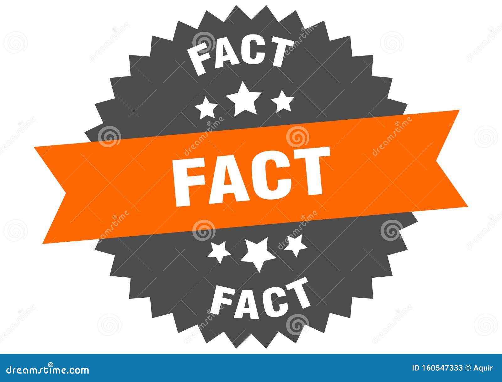 Fact stock vector. Illustration of fact, white, seal - 160547333