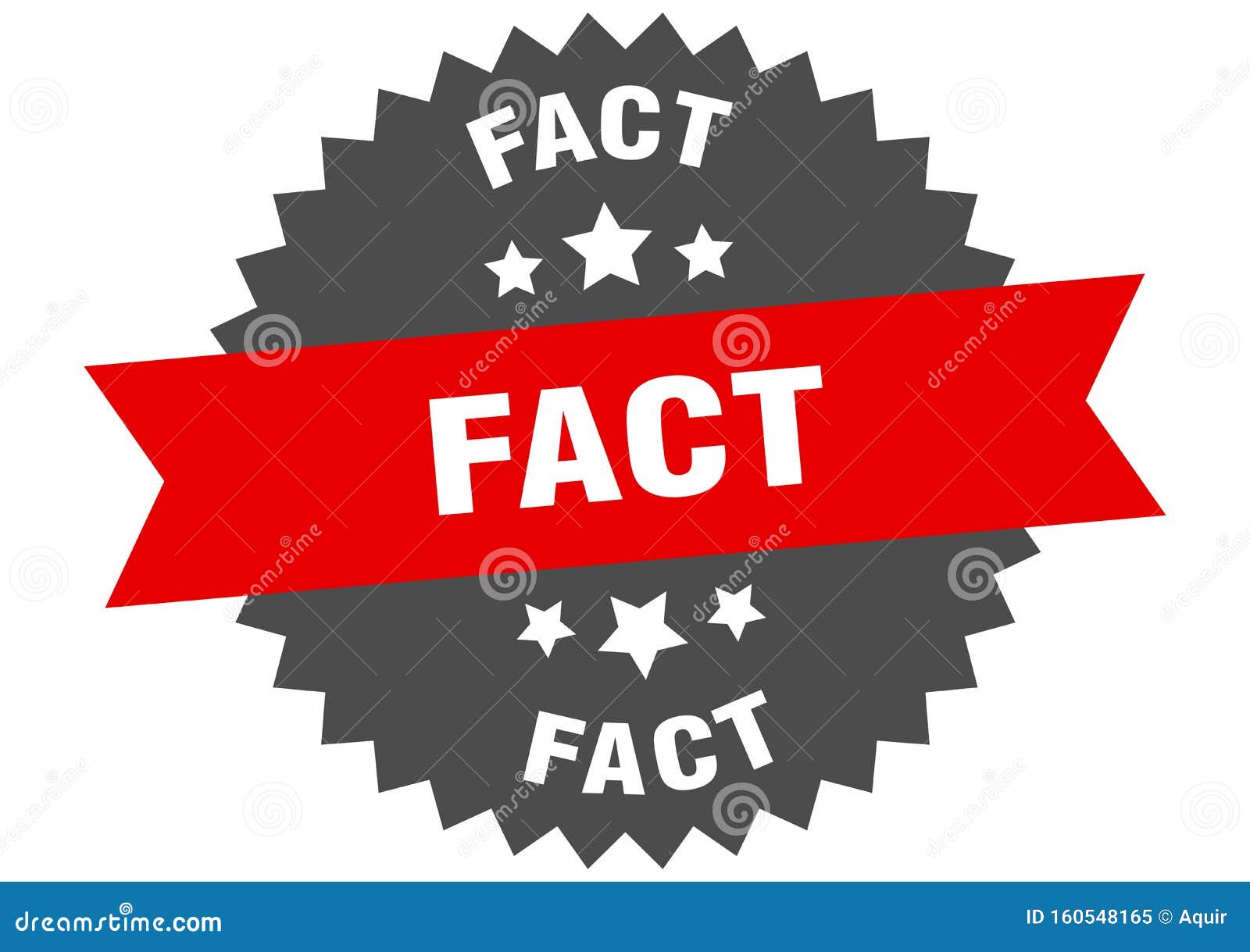 Fact stock vector. Illustration of fact, white, vector - 160548165