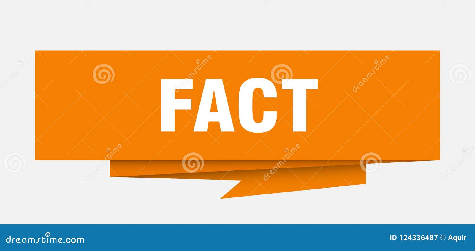 Fact stock vector. Illustration of paper, banner, square - 124336487