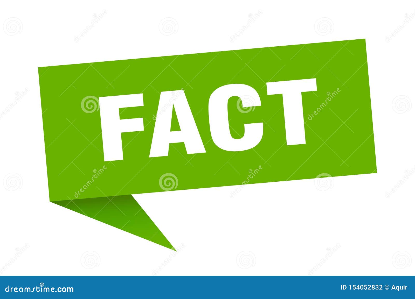 Fact speech bubble. stock vector. Illustration of origami - 154052832