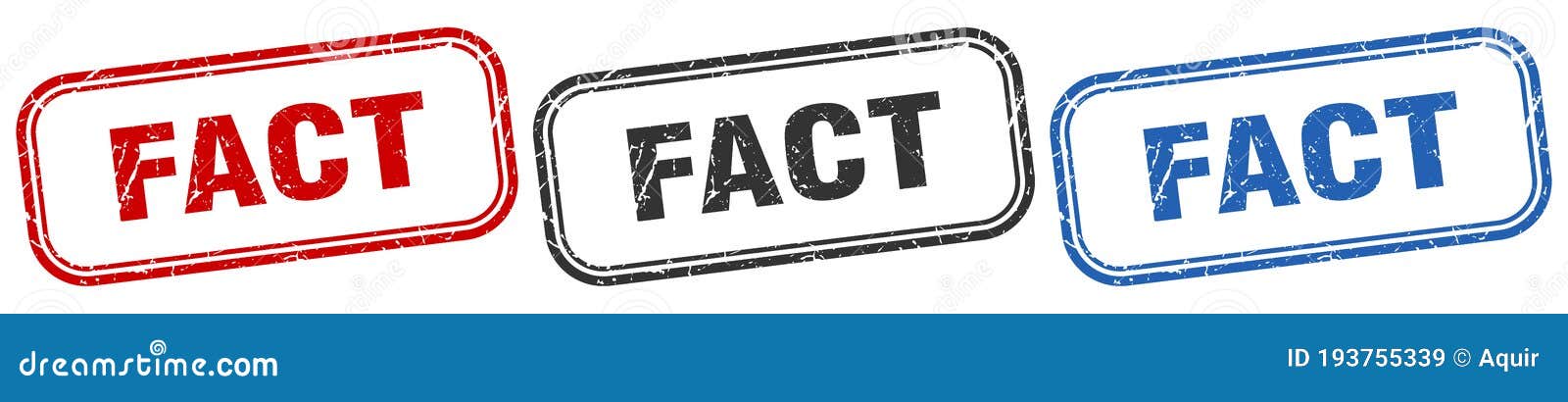 Fact Square Isolated Sign Set. Fact Stamp Stock Vector - Illustration ...