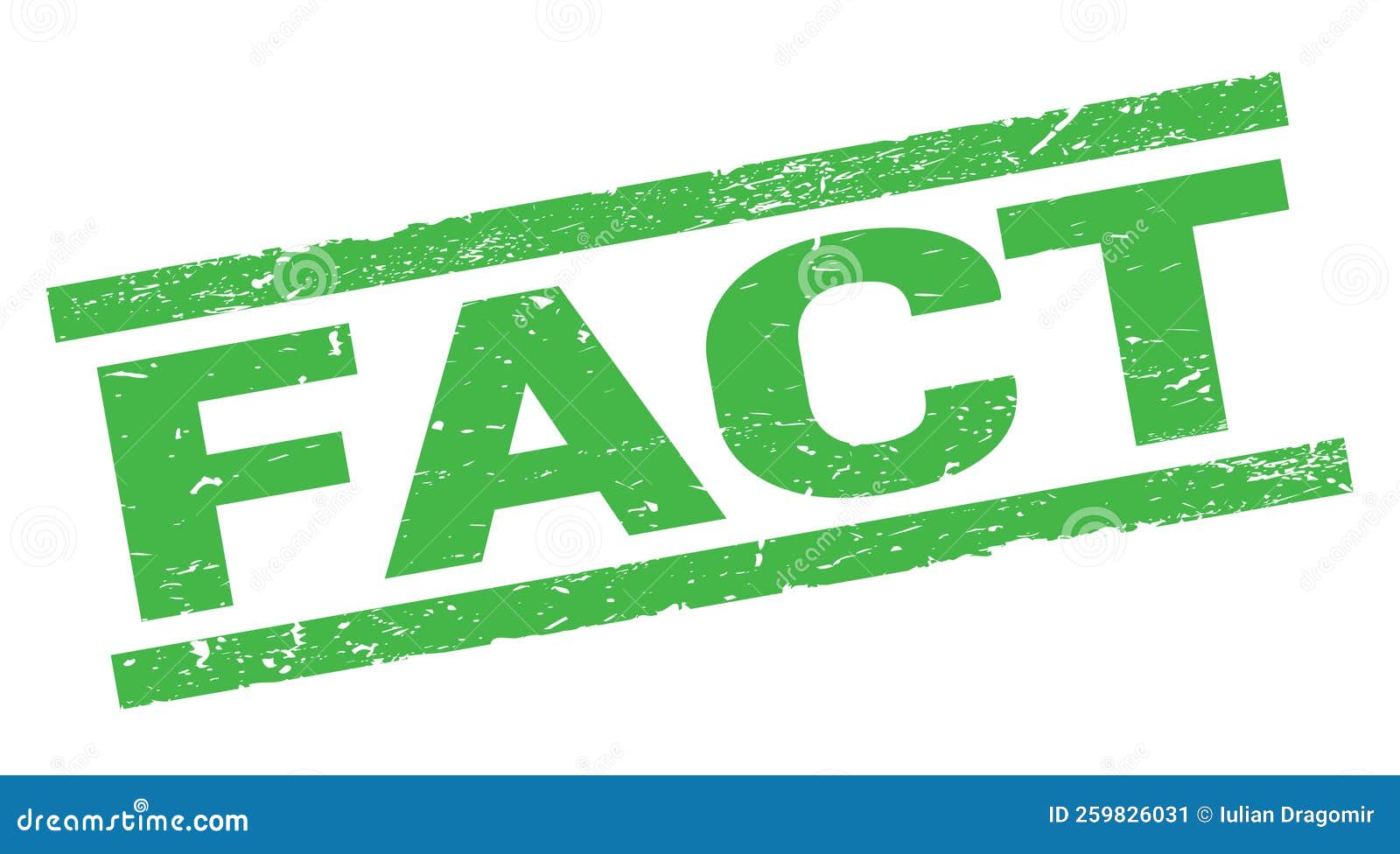 FACT Text on Green Rectangle Stamp Sign Stock Illustration ...