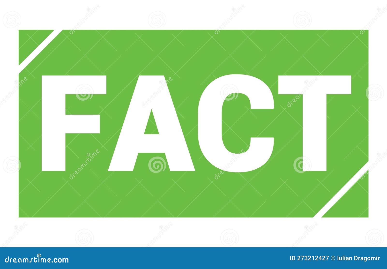 FACT Text Written on Green Stamp Sign Stock Illustration - Illustration ...