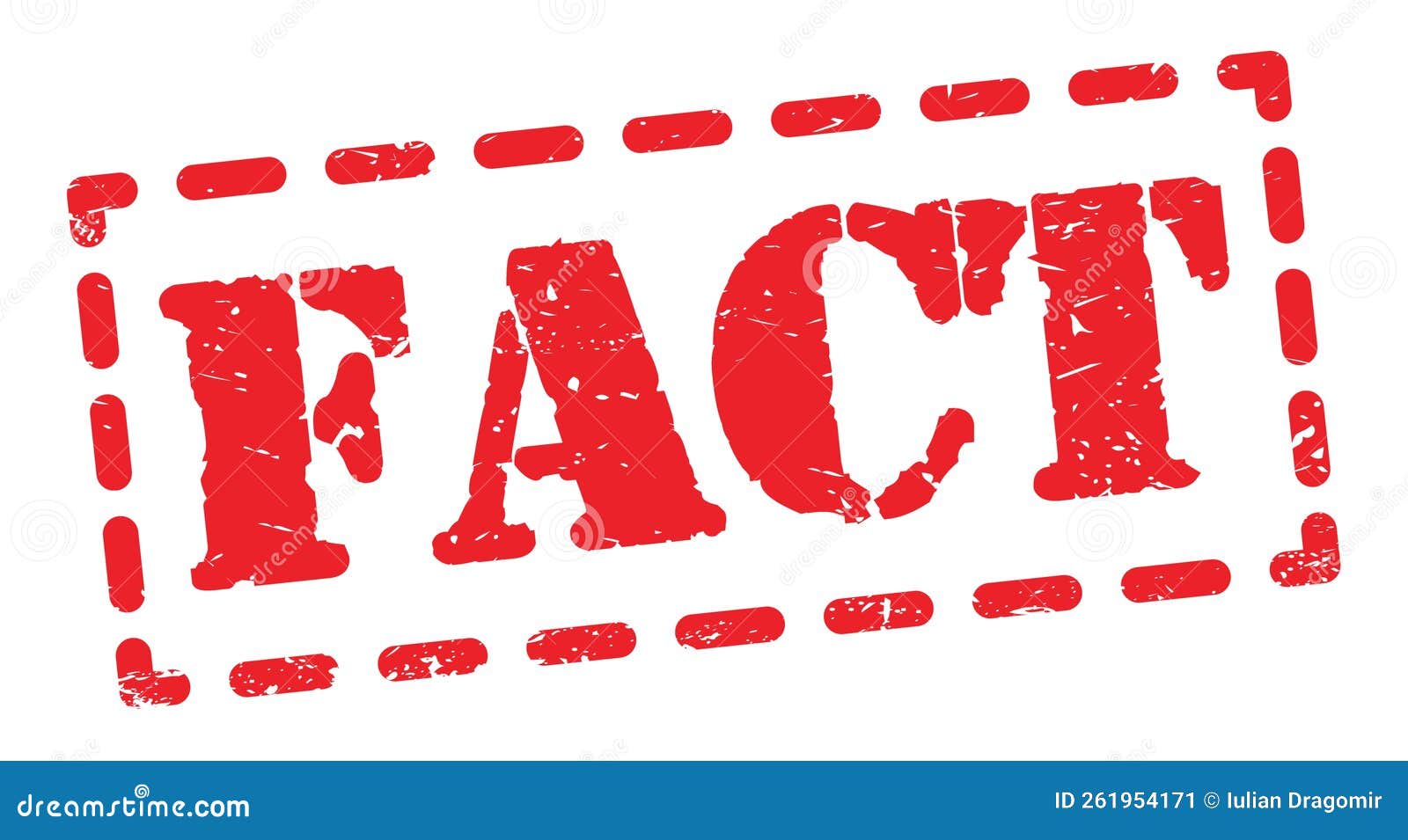 FACT Text Written on Red Stamp Sign Stock Illustration - Illustration ...