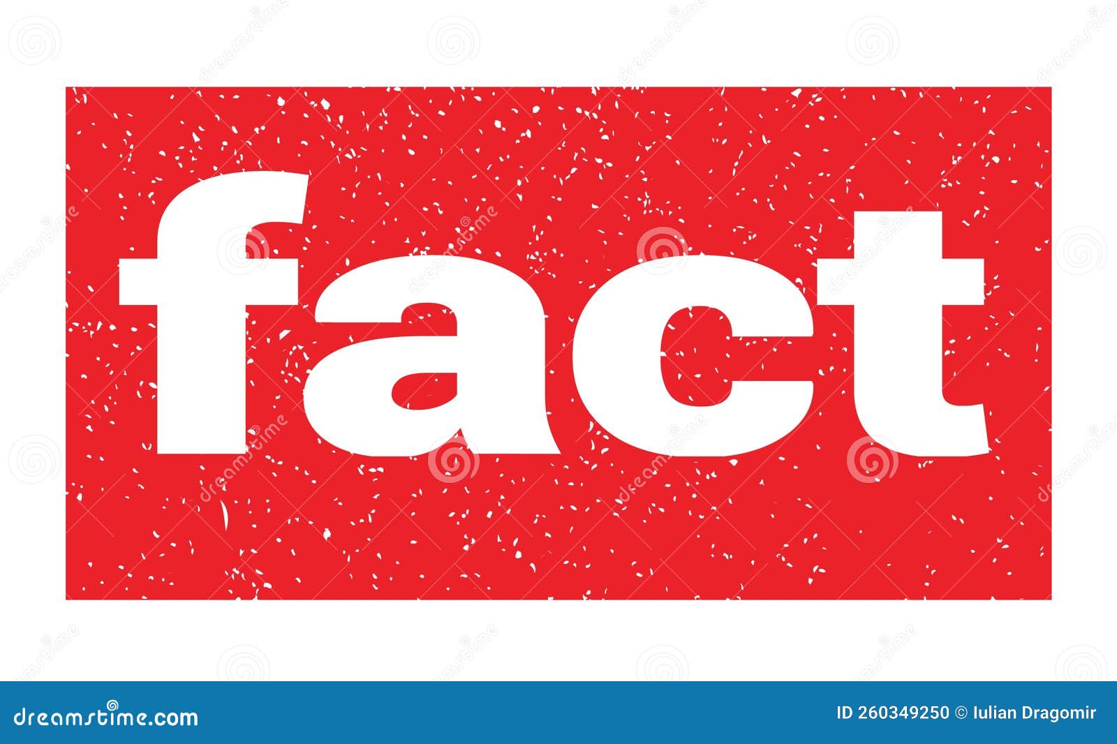 Fact Text Written on Red Stamp Sign Stock Illustration - Illustration ...
