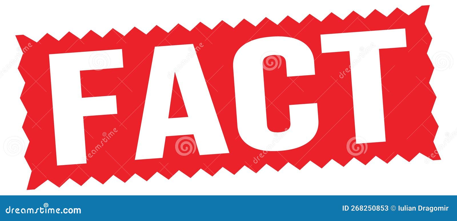 FACT Text Written on Red Stamp Sign Stock Illustration - Illustration ...