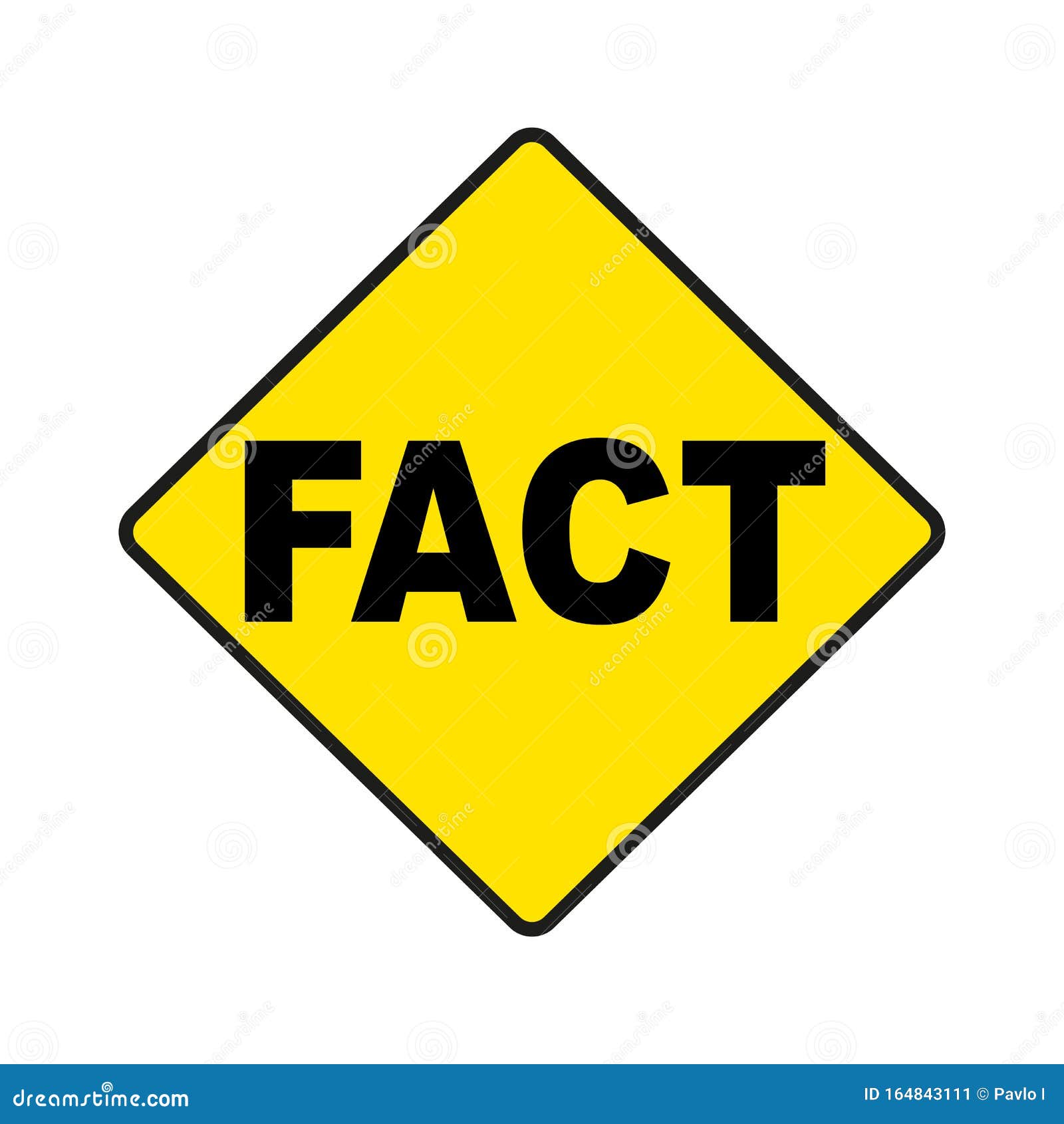 FACT Text on Yellow Sign – Vector Stock Vector - Illustration of life ...