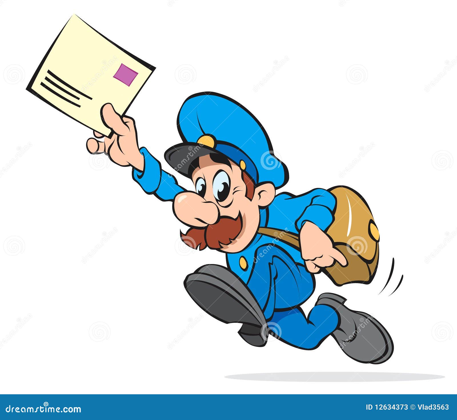 FACTEUR illustration de vecteur. Illustration du postcard - 12634373