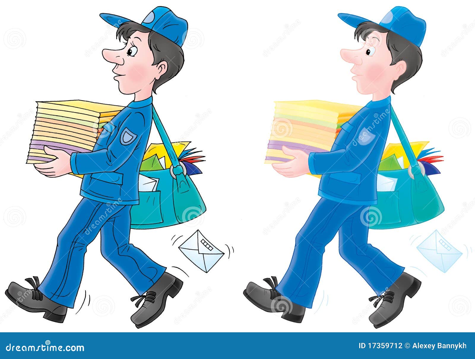 Facteur illustration stock. Illustration du poteau, over - 17359712