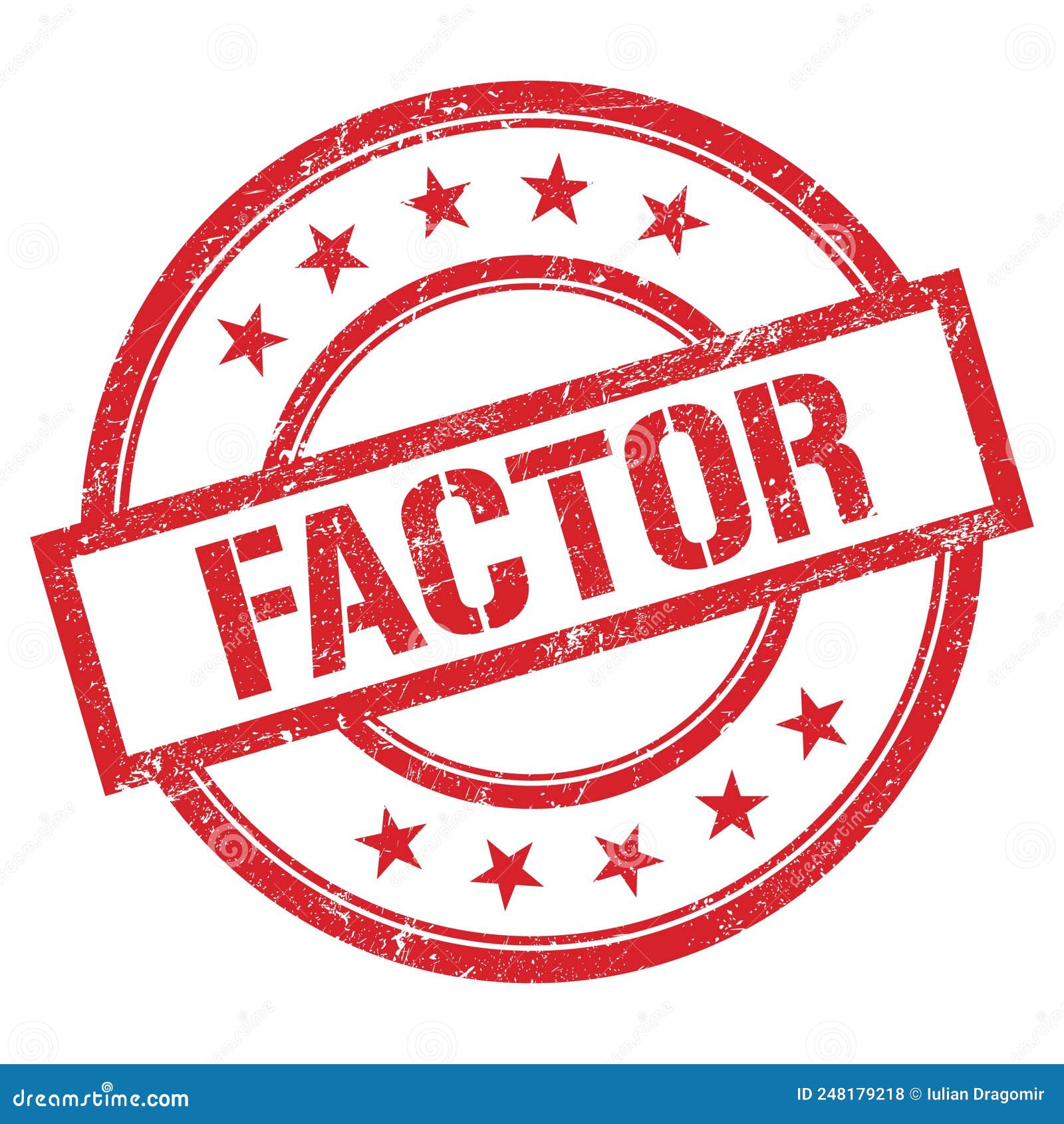 FACTOR Text Written on Red Vintage Stamp Stock Illustration ...