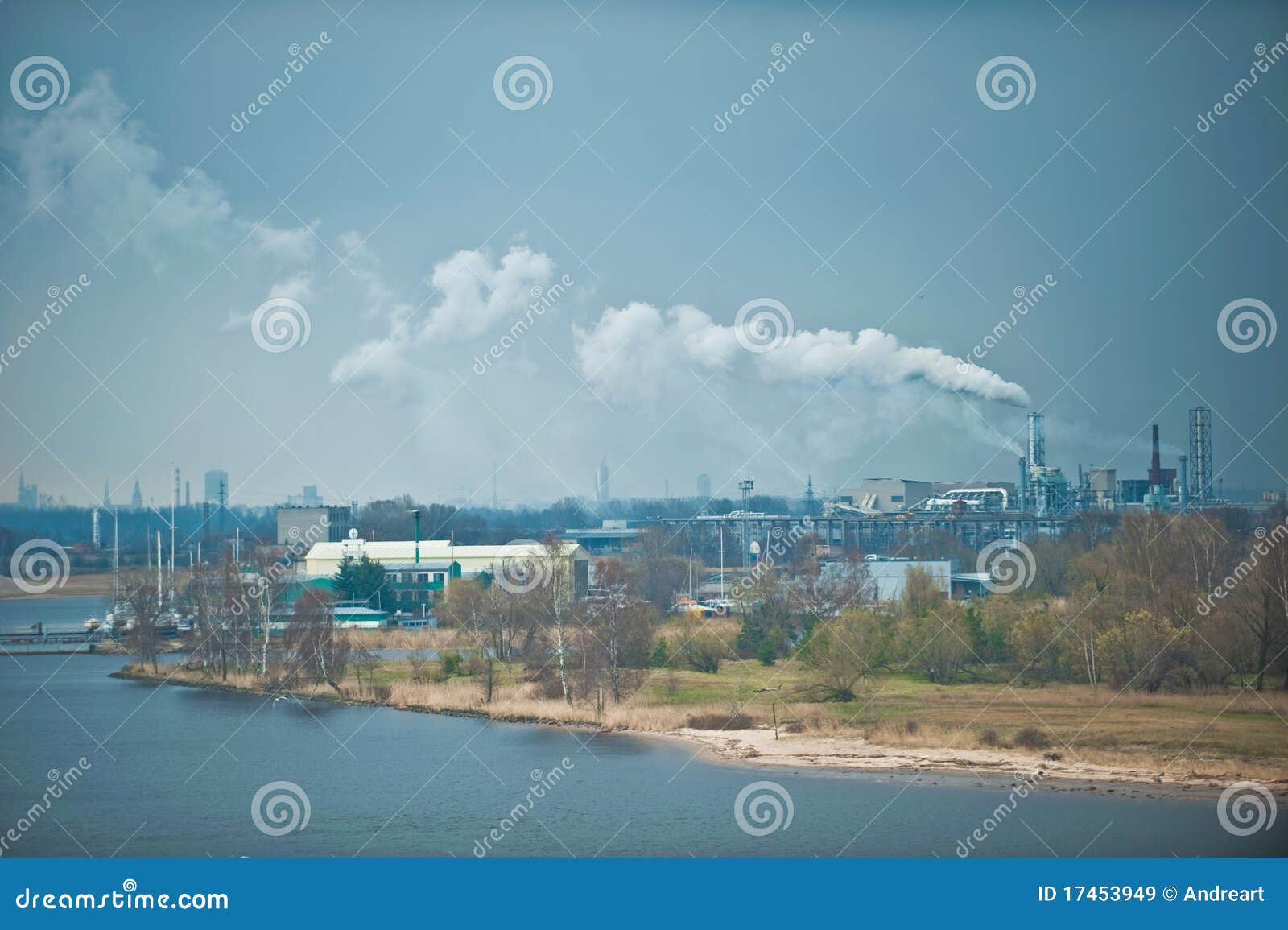 Factories in Industrial Port Stock Image - Image of scenery, harbor ...