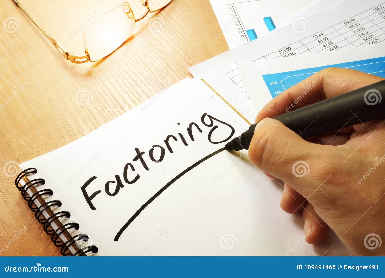 Factoring written by hand. stock image. Image of conceptual - 109491465