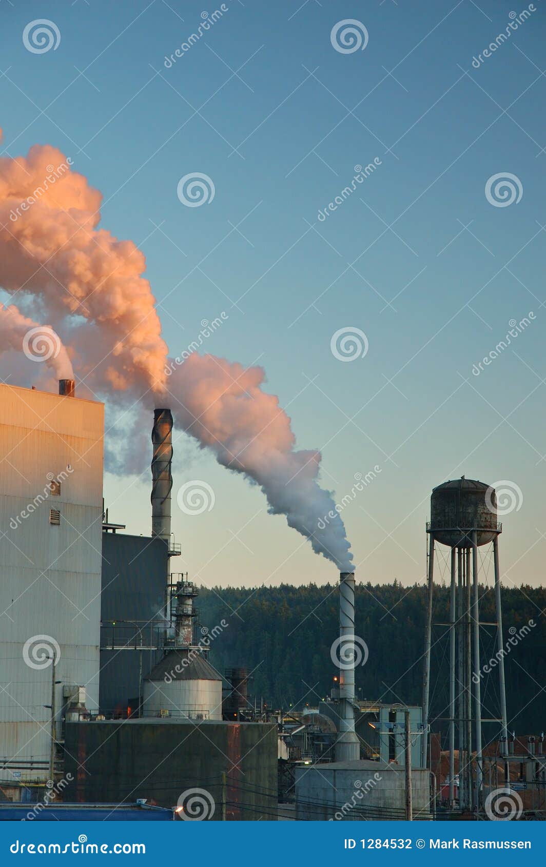 Factory stock photo. Image of environmental, industy, evening - 1284532