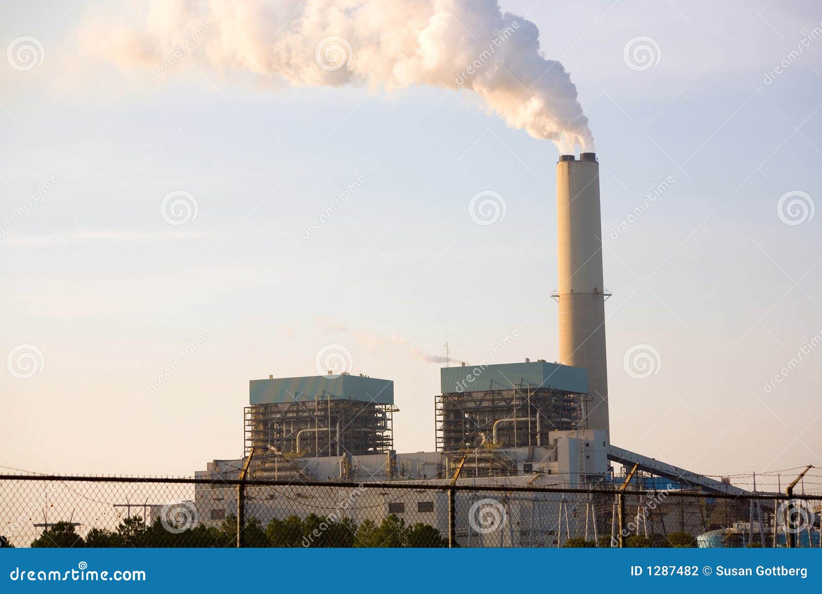 Factory stock photo. Image of smokestacks, environment - 1287482