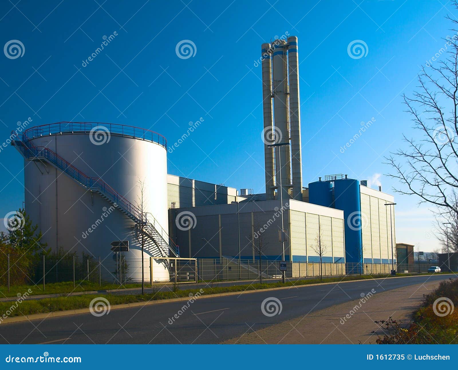 Factory stock image. Image of architecture, business, fuel - 1612735