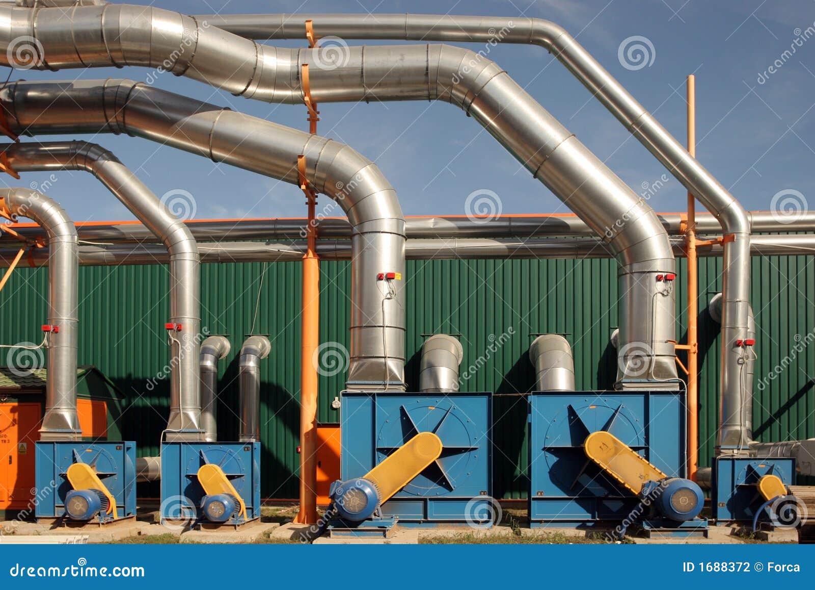 Factory stock photo. Image of pine, lumber, pipes, processing - 1688372