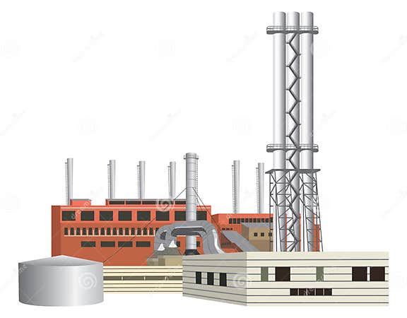 Factory stock vector. Illustration of metal, pipe, manufacturing - 17519428