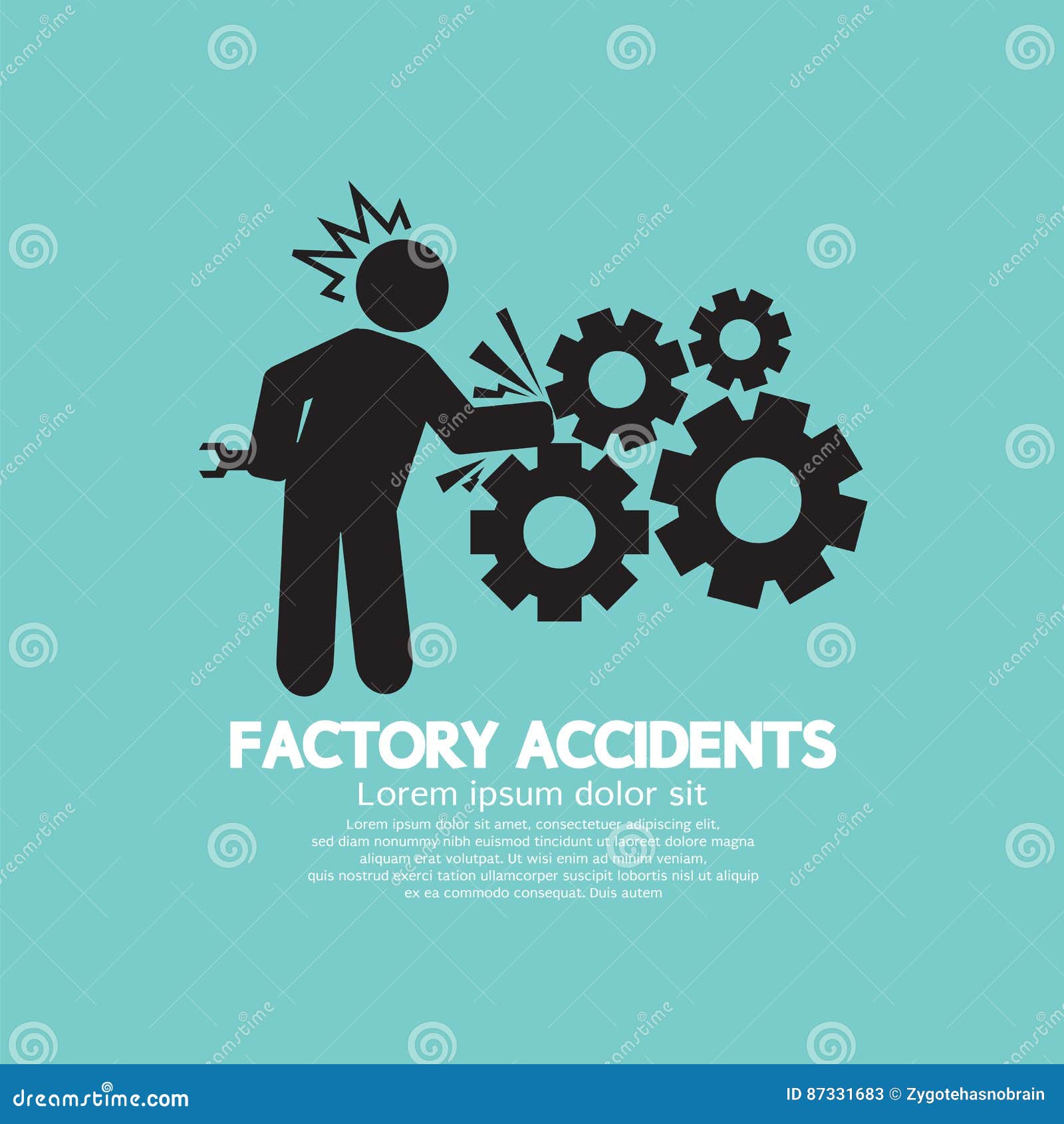 Warehouse Accidents Set, Workers With Falling Cardboard Boxes ...