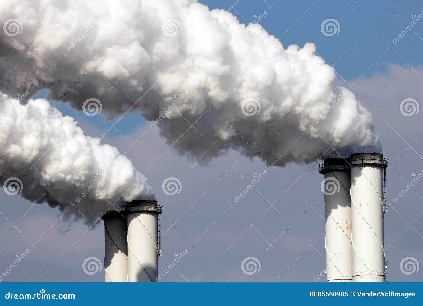 Factory air pollution stock image. Image of dioxide, industry - 85560905
