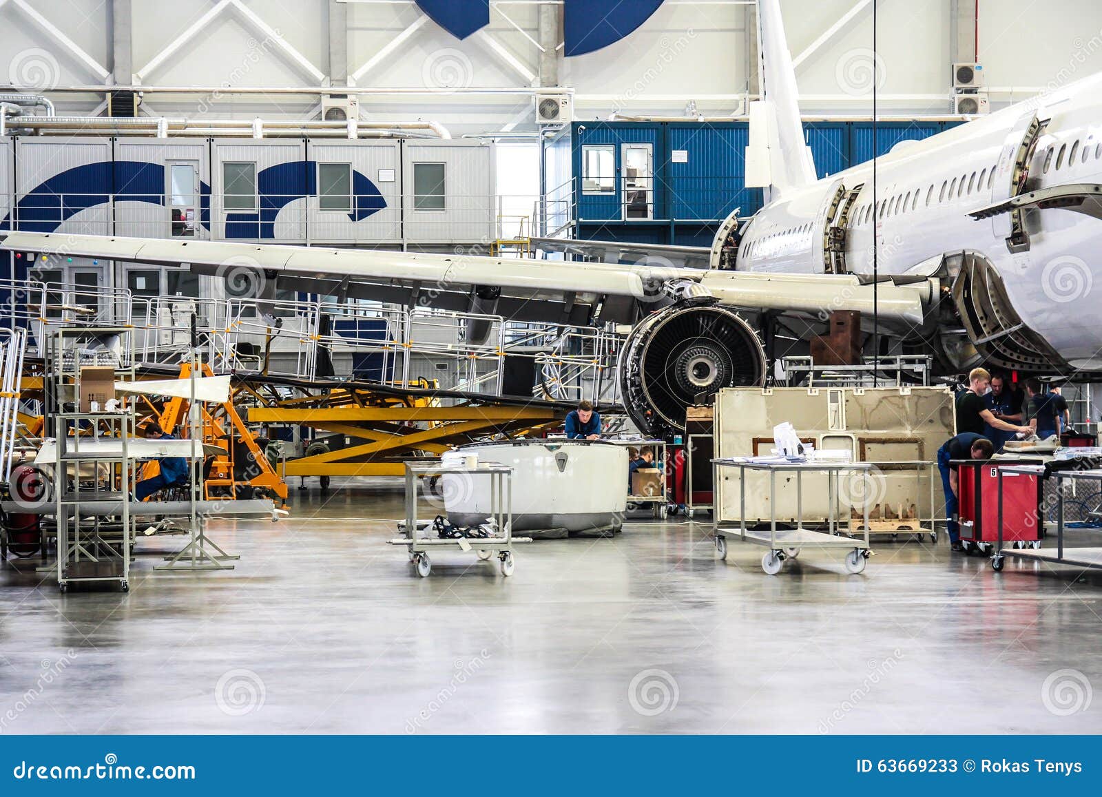Factory of airplane editorial stock photo. Image of fixing - 63669233
