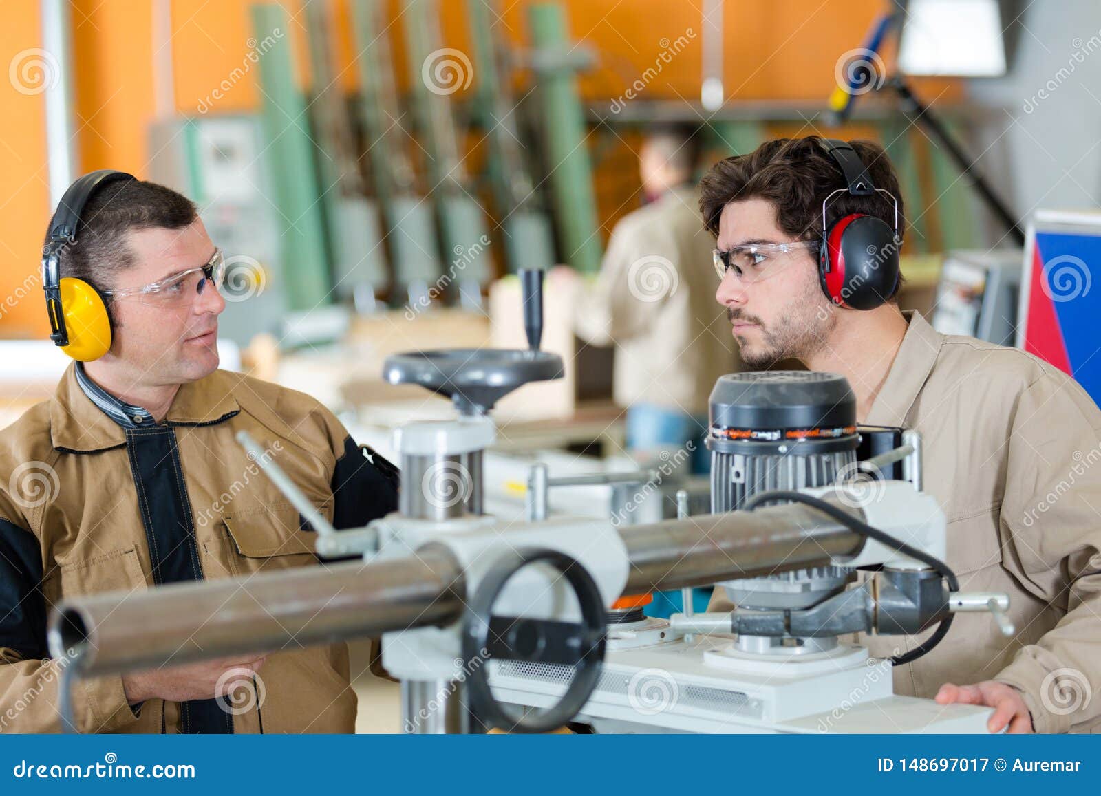 Factory Apprntice Worker during Work Stock Image - Image of ...