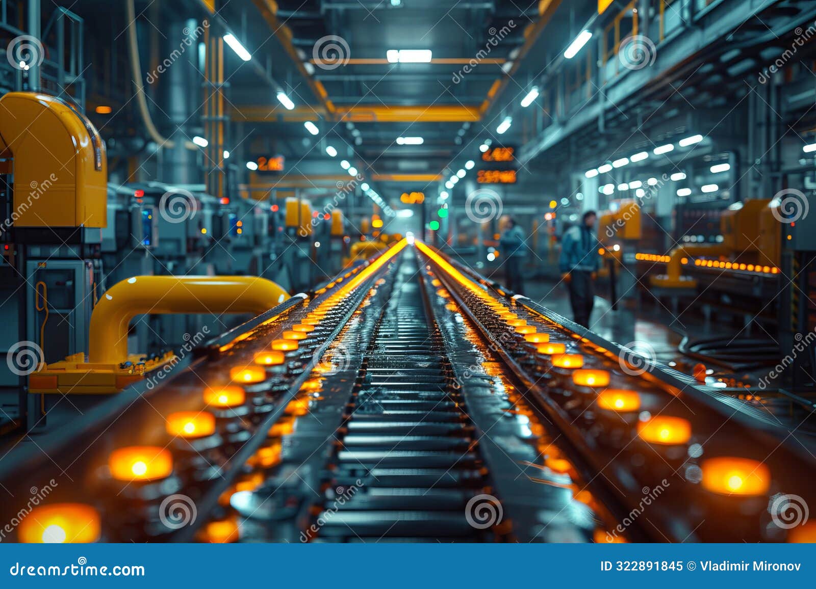 The Factory Assembly Line is Running Efficiently with Modern Robotic ...