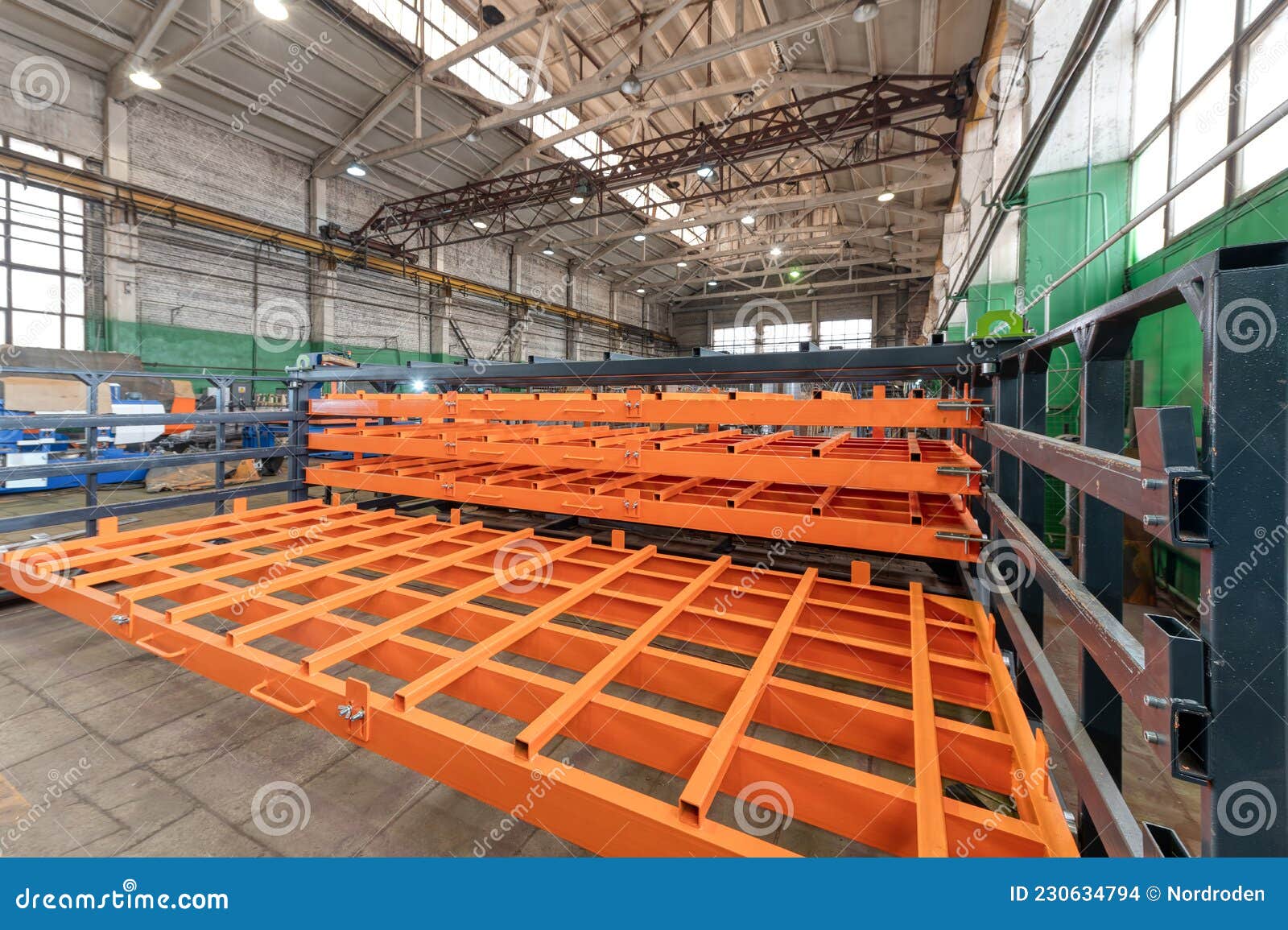 Factory for the Assembly of Metal Structures Stock Photo - Image of ...