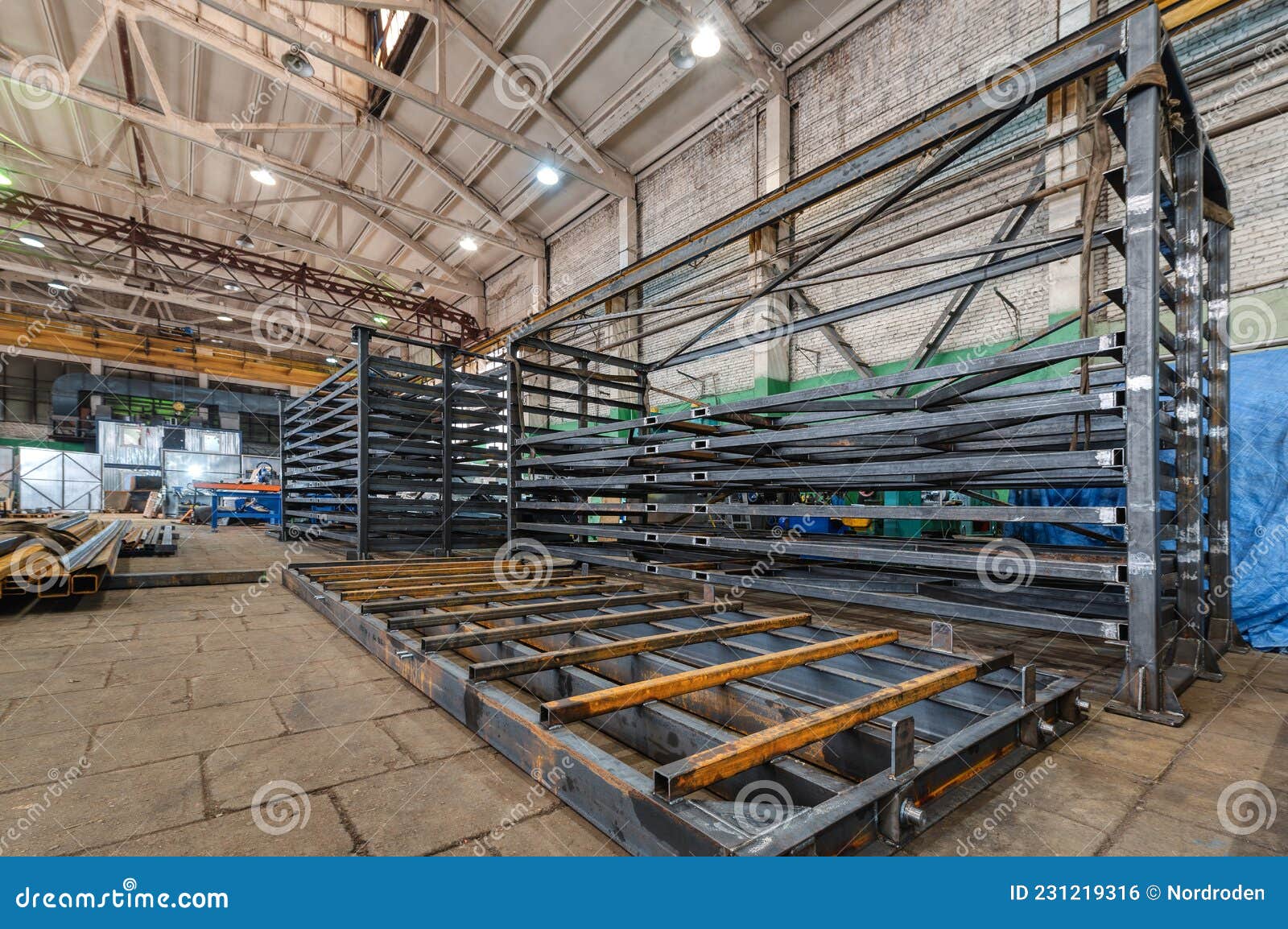Factory for the Assembly of Metal Structures Stock Photo - Image of ...