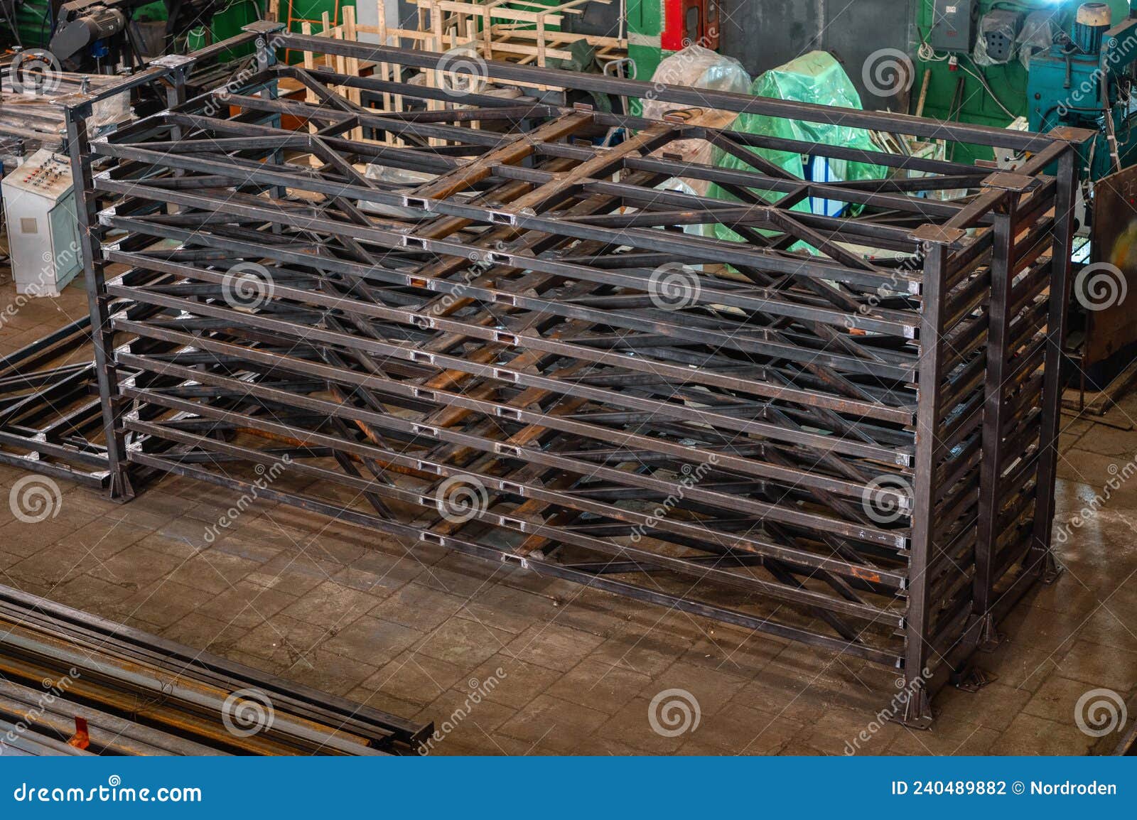 Factory for the Assembly of Metal Structures Stock Photo - Image of ...