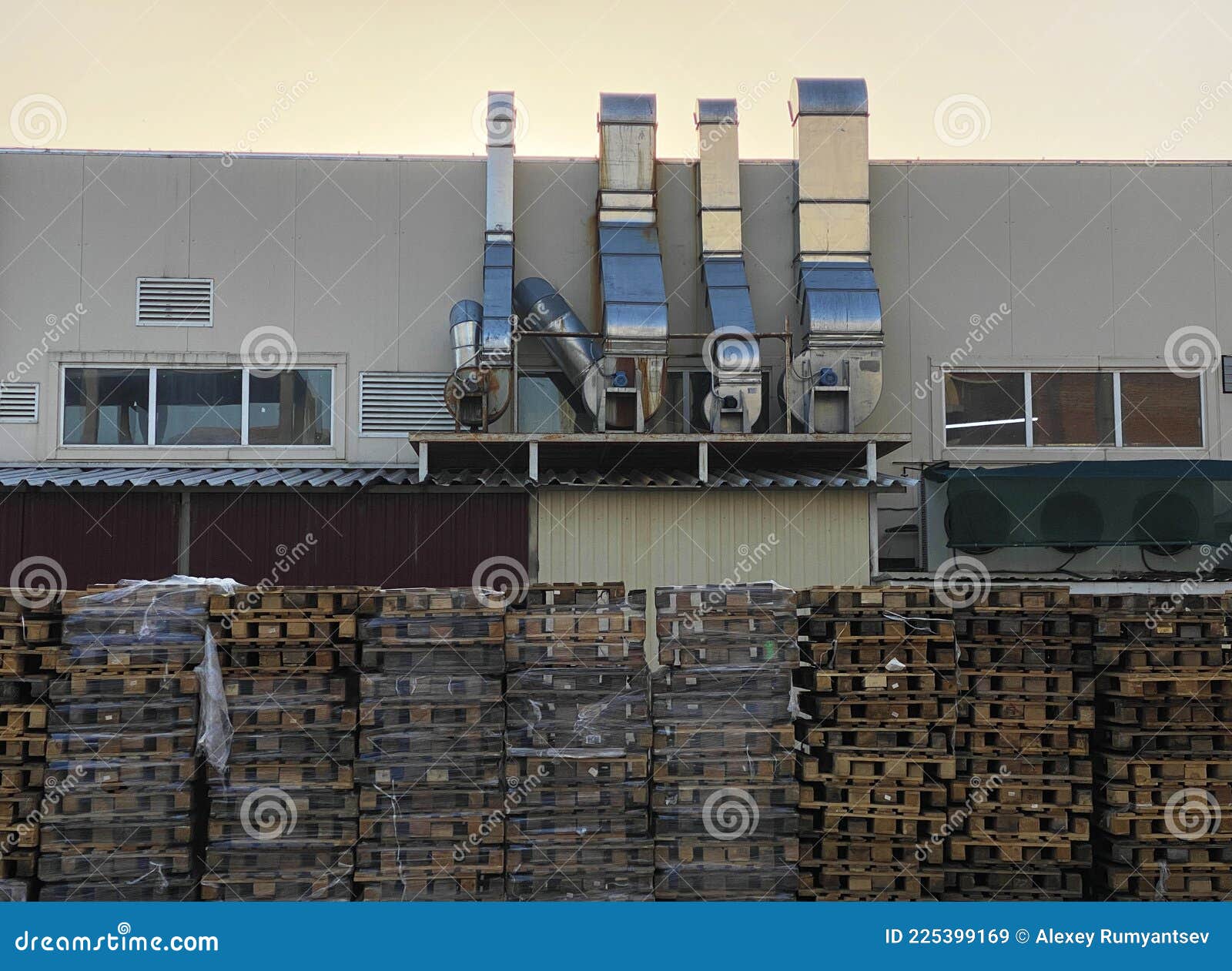 Factory backyard exterior stock image. Image of cityscape - 225399169