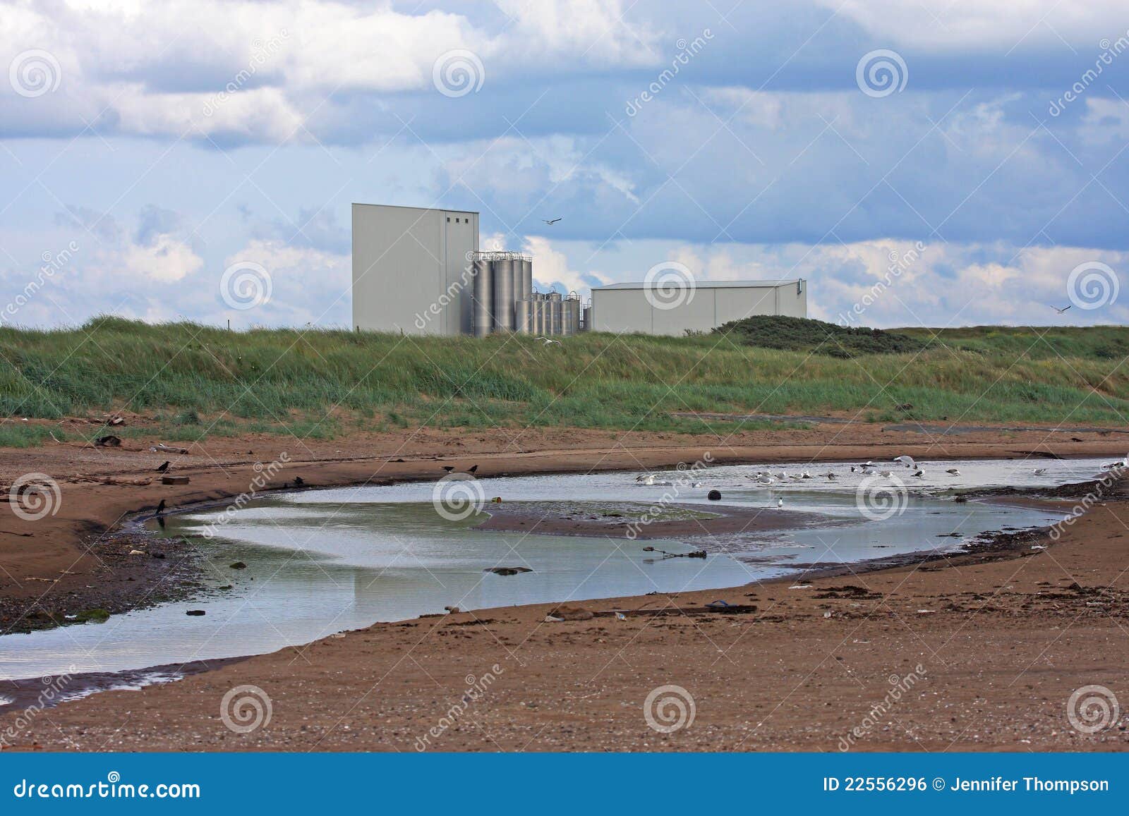 Factory by beach stock photo. Image of ayrshire, industrial - 22556296