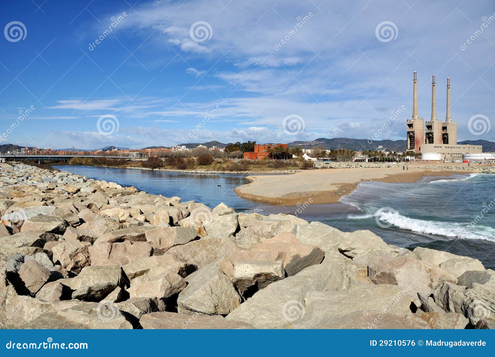 Factory at the Beach stock photo. Image of global, structure - 29210576