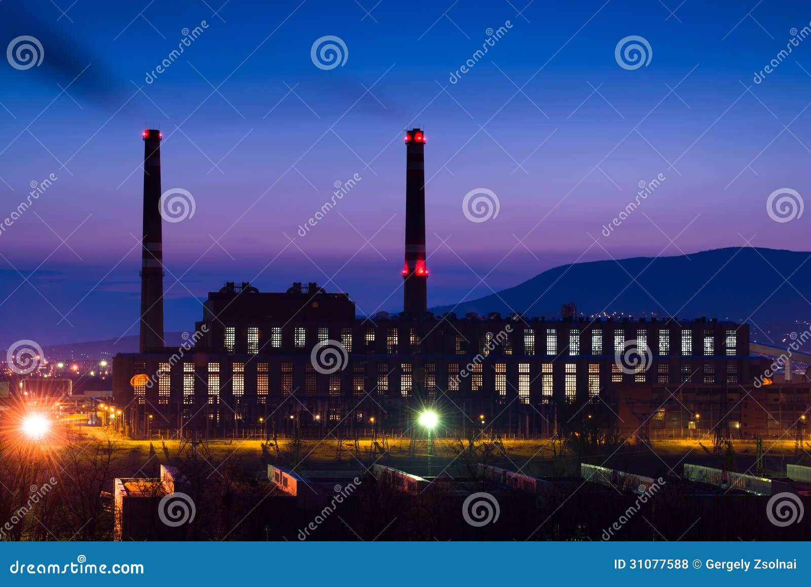 Factory stock photo. Image of global, light, engineering - 31077588