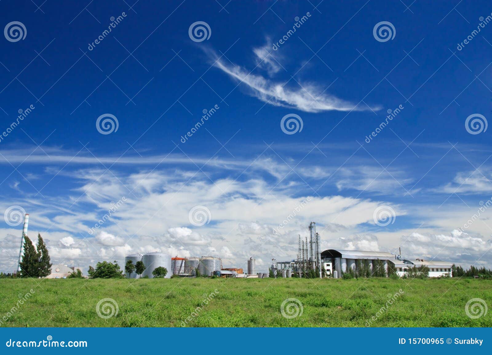 Factory and blue sky stock image. Image of industry, building - 15700965