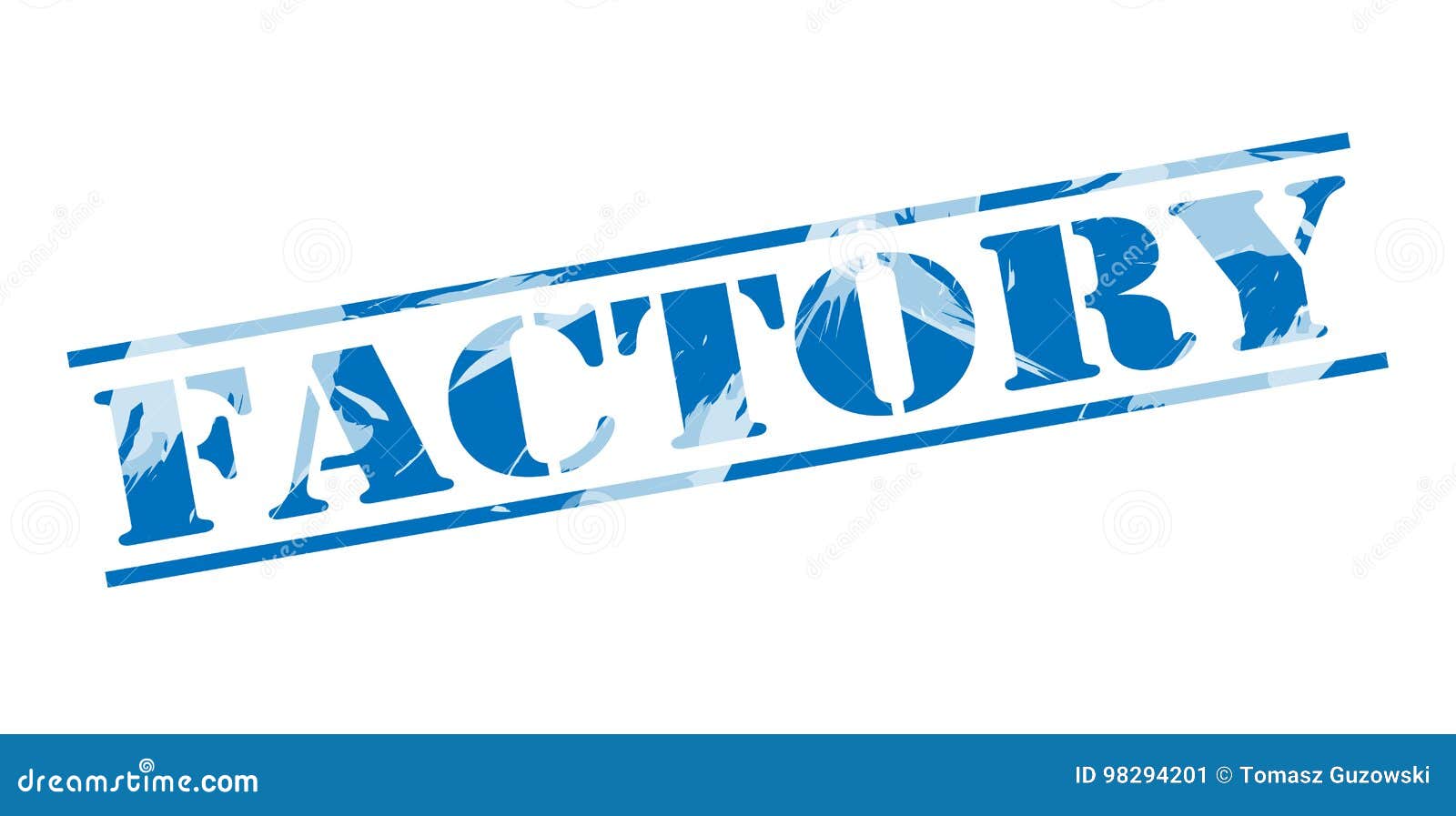 Factory blue stamp stock illustration. Illustration of watermark - 98294201