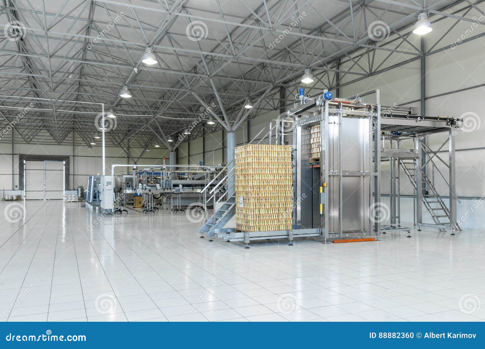 Factory for Bottling Beverages in Cans Stock Photo - Image of drink ...