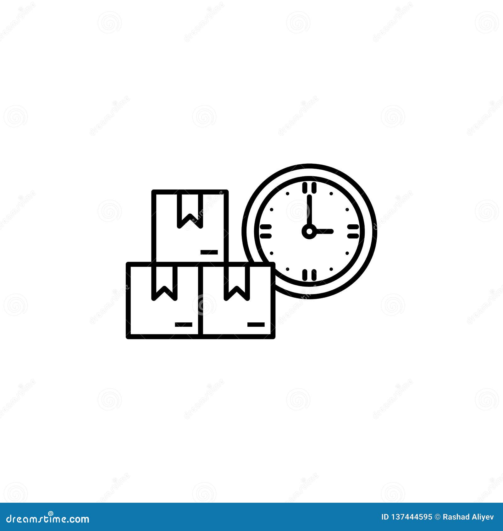 Factory, Boxes, Clock Icon. Element of Production Icon for Mobile ...