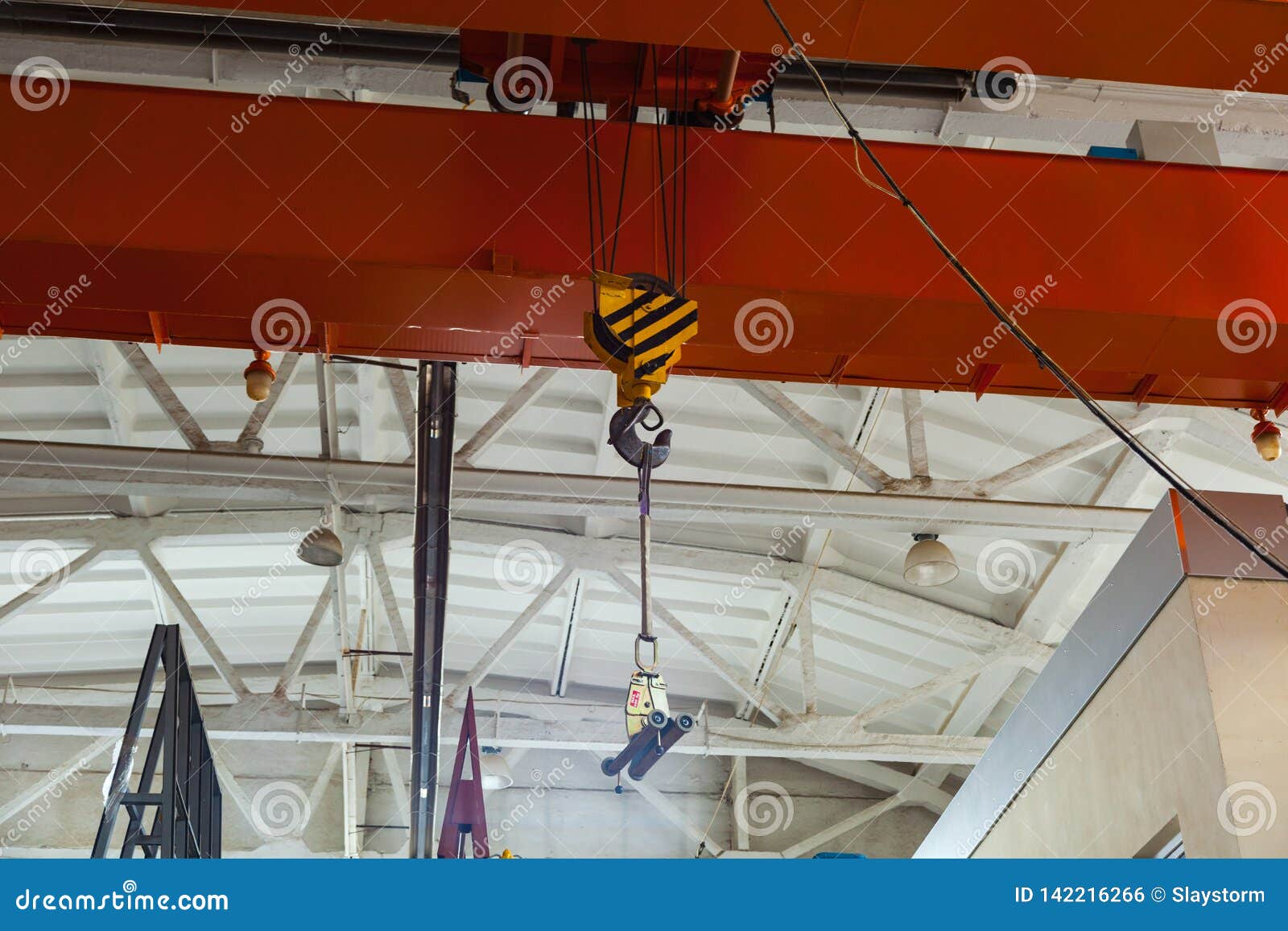 Factory Bridge Crane for Cargo in an Enterprise Stock Photo - Image of ...