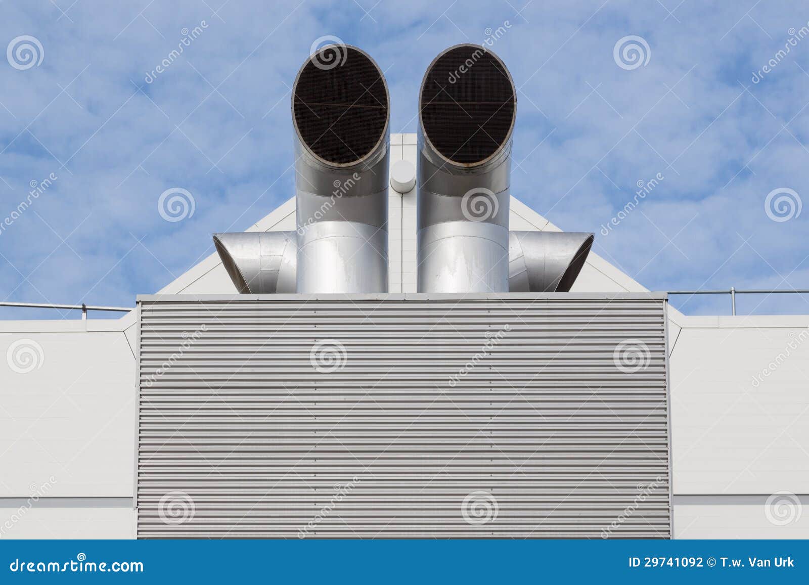 Factory Building with a Ventilation System Stock Photo - Image of ...