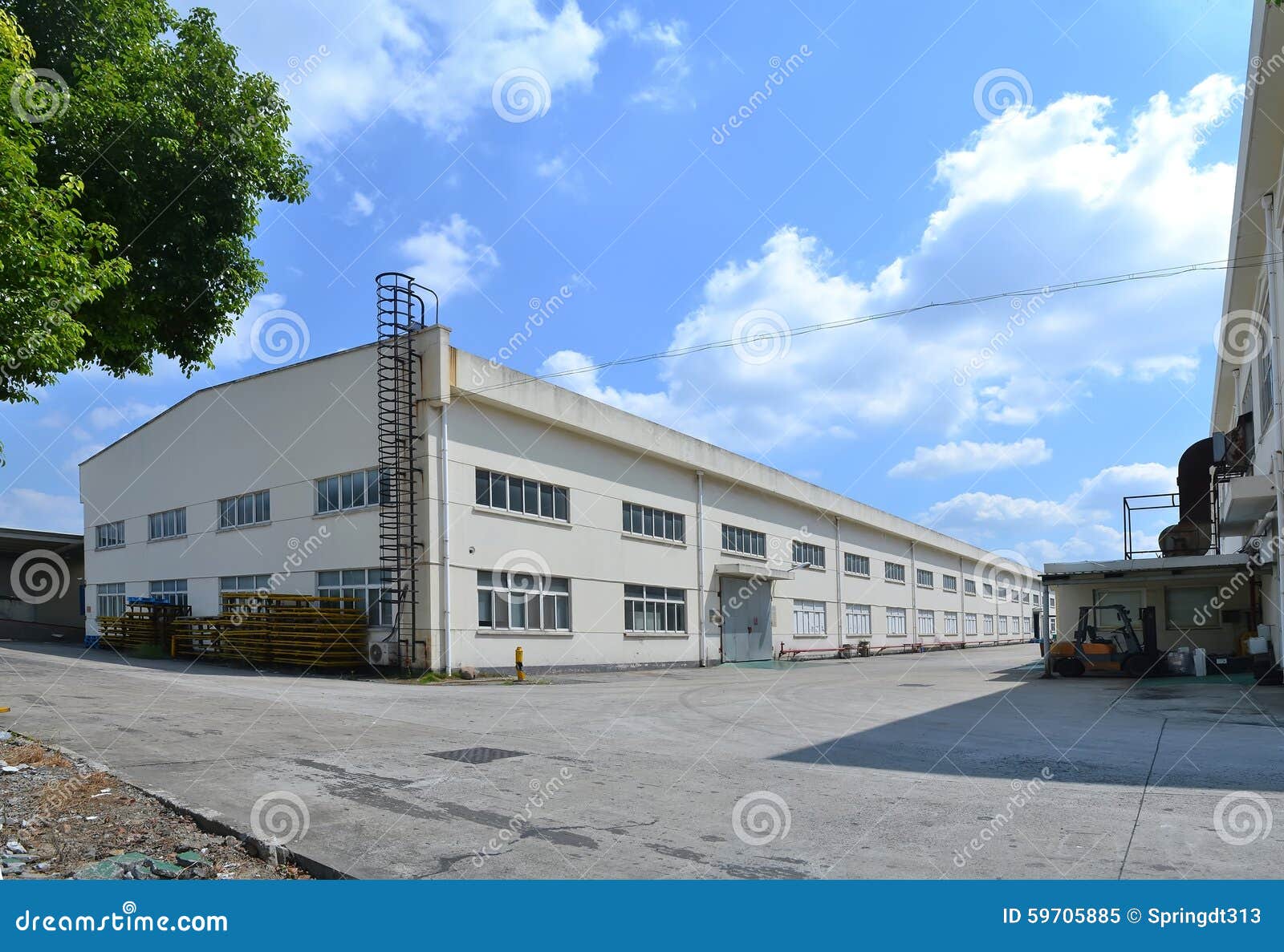 Factory building stock image. Image of machine, blue - 59705885