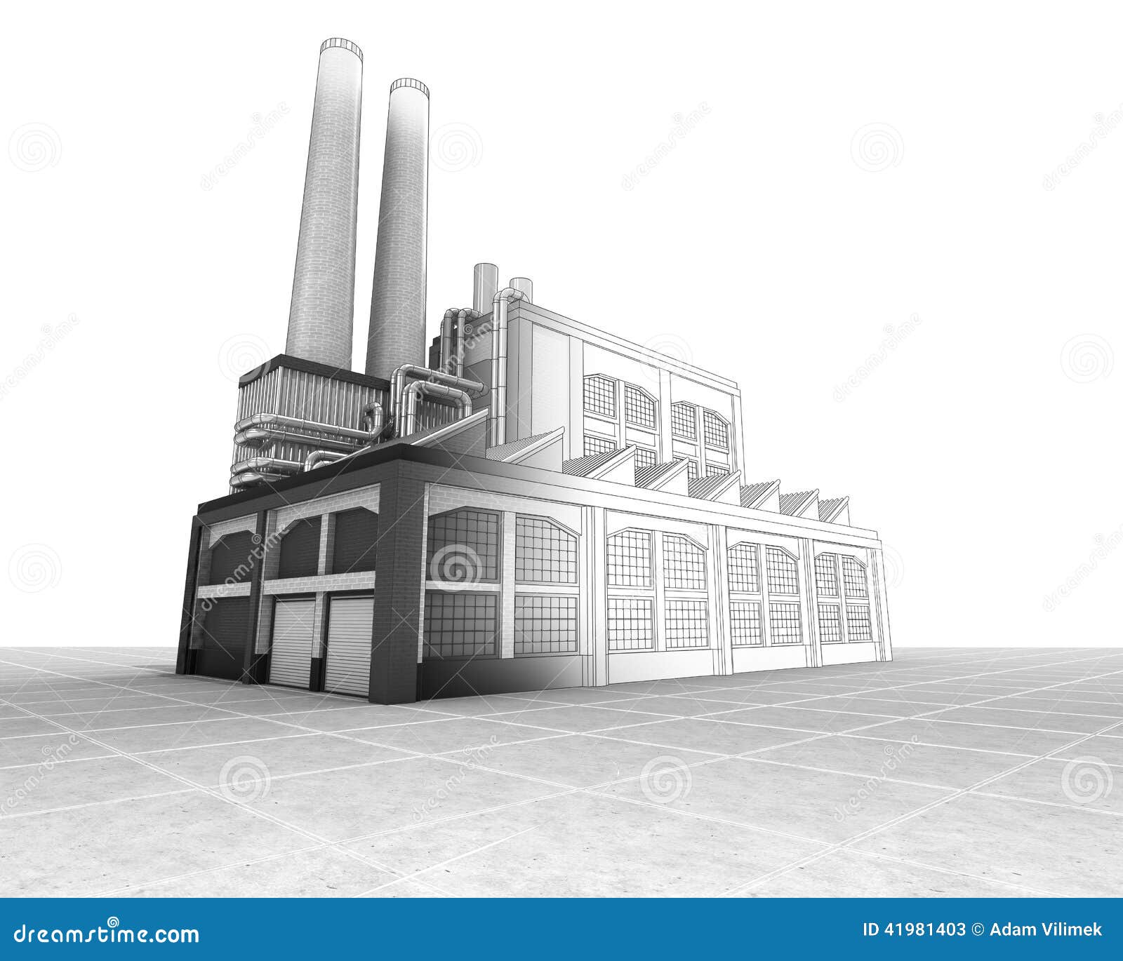Factory Building Drawing