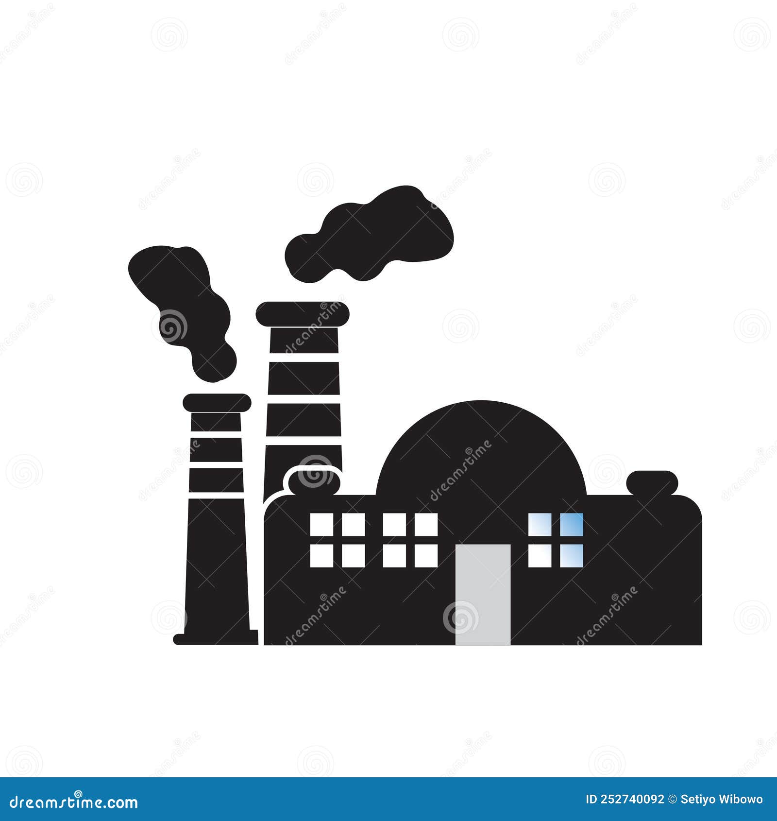 FACTORY BUILDING ICONS VECTOR Stock Vector - Illustration of outline ...