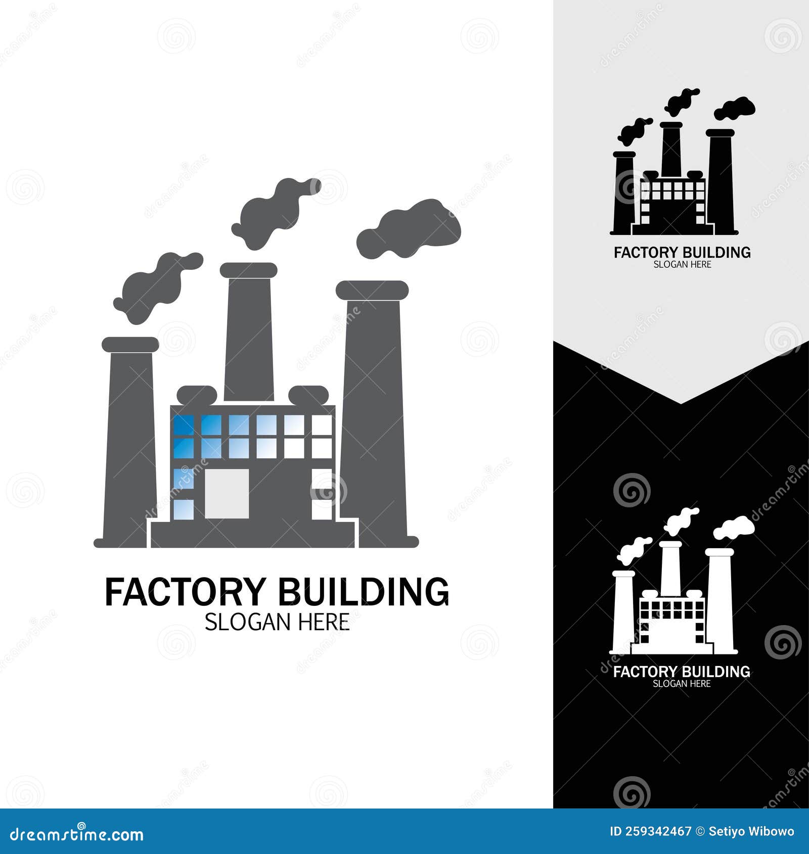 FACTORY BUILDING ICONS VECTOR Stock Vector - Illustration of outline ...