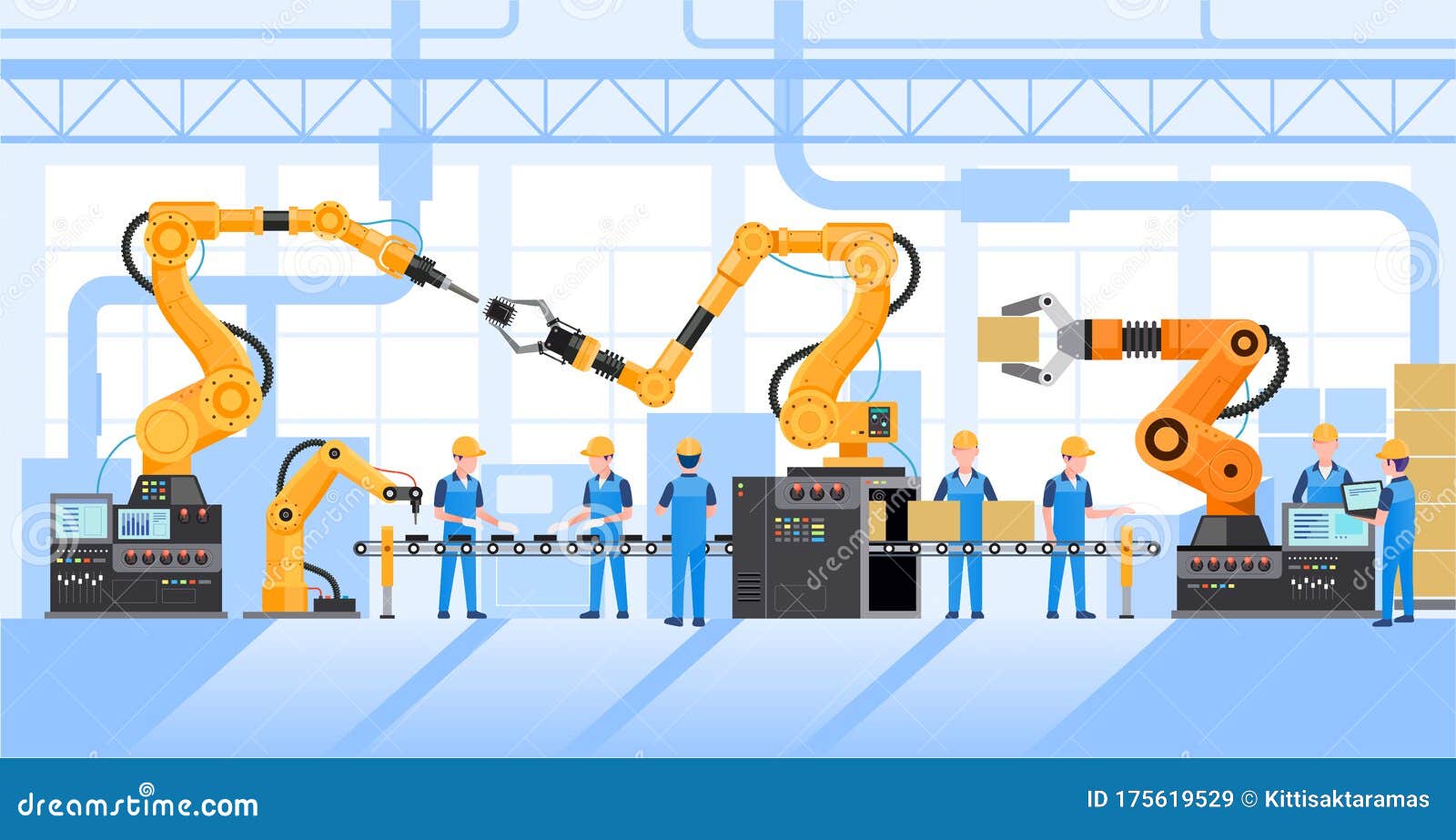 Industrial Factory Building Inside Background Stock Vector ...