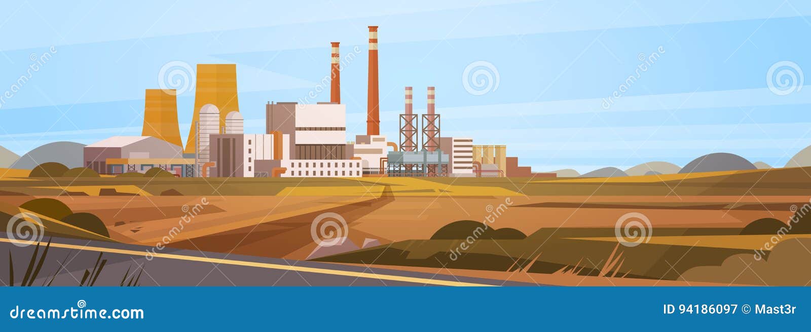 Nature Pollution Factory, Toxic Waste Swamp, Ecological Disastrous ...